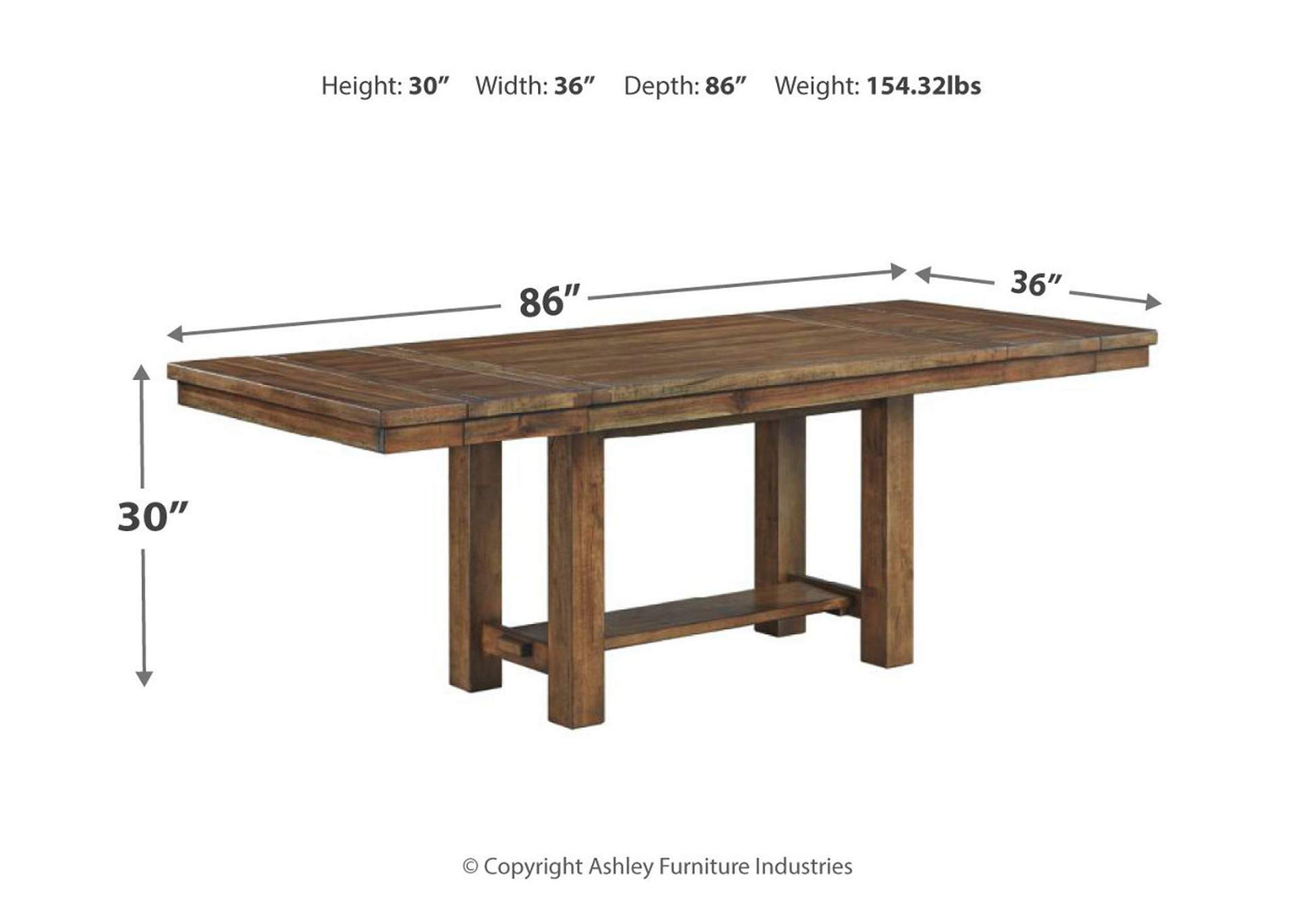 Moriville Dining Table and 4 Chairs and Bench - Goodman Creek Furniture ...