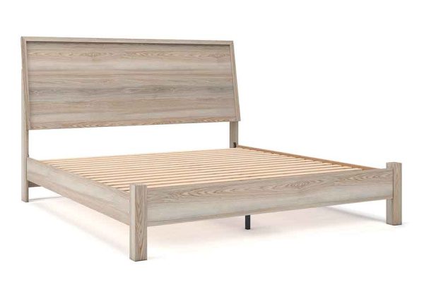 Hasbrick Tan King Panel Bedroom Set - Goodman Creek Furniture & Appliance
