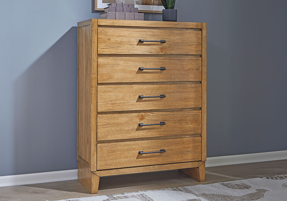 Sherbana Light Brown Chest - Goodman Creek Furniture & Appliance