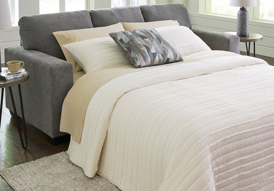 Deltona Graphite Queen Sleeper Sofa - Goodman Creek Furniture & Appliance