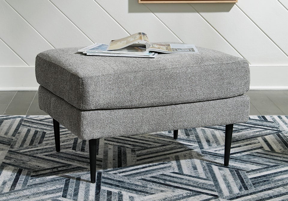 Hazela Charcoal Ottoman - Goodman Creek Furniture & Appliance