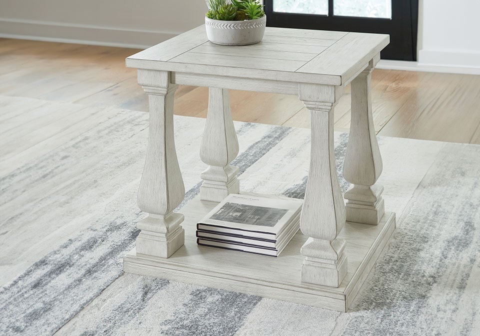 Arlendyne Antique White End Table - Goodman Creek Furniture & Appliance