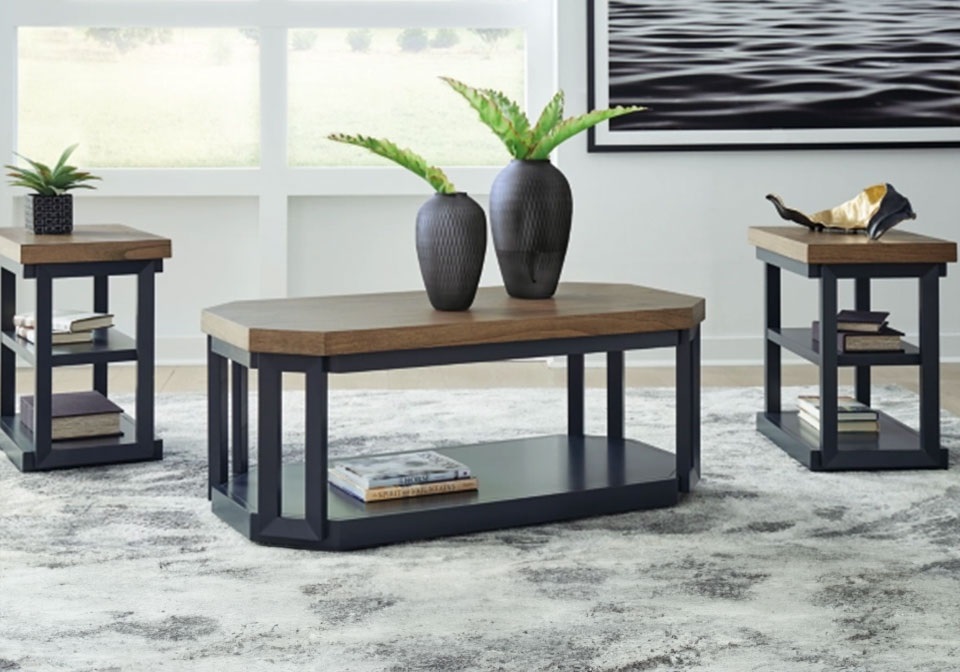 Landocken Two Tone Occasional Table Set - Goodman Creek Furniture ...