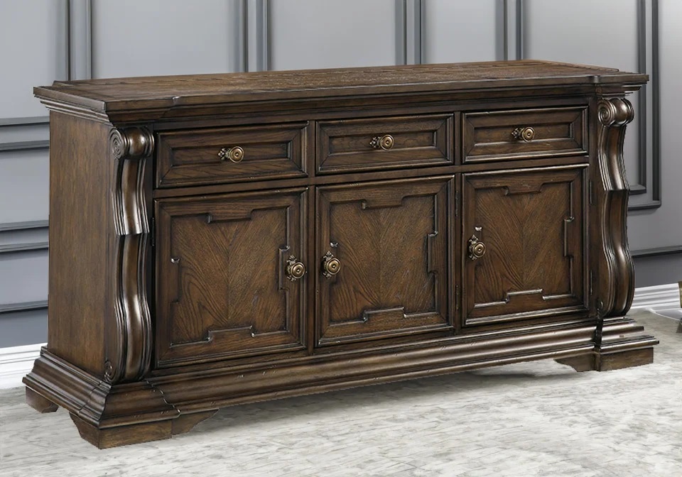 Maylee Dark Brown Buffet - Goodman Creek Furniture & Appliance