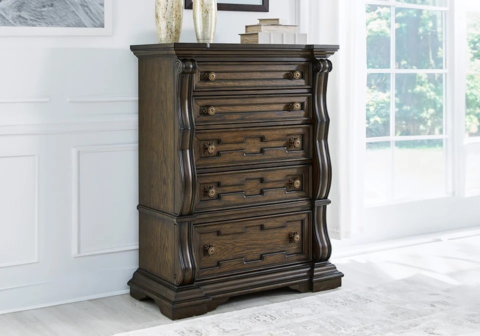 Maylee Dark Brown Chest - Goodman Creek Furniture & Appliance