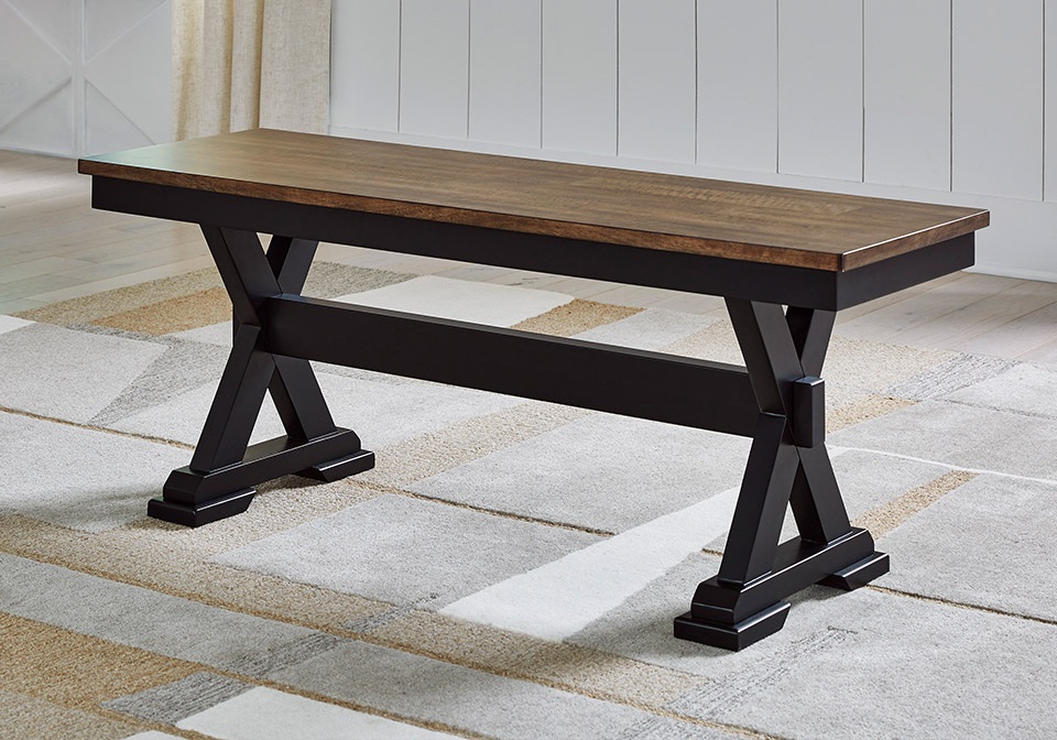 Wildenauer Two-Tone Dining Bench - Goodman Creek Furniture & Appliance